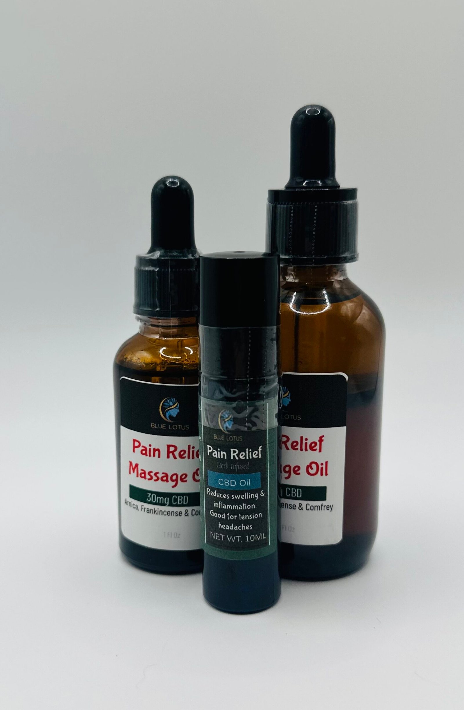 Pain relief oil with CBD - bluelotusexperience.com